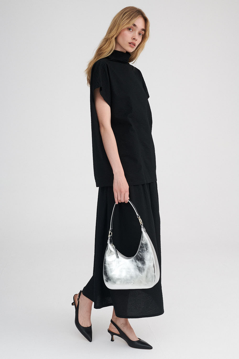 Luna Shoulder Bag Silver – MAKO STORE